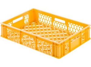 4026698004188 - Euro Box Bäcker- und Cateringkasten (Gläserkasten) lebensmittelecht Inhalt 253 L durchbrochene Version gelb-orange