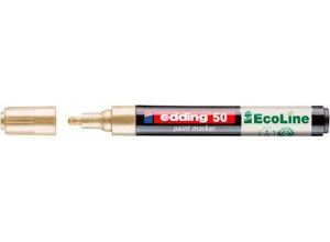 4057305072528 - Lackmarker 50 EcoLine Schreibfarbe Gold Rundspitze Strichstärke 2-3 mm mit Kappe wasserbasiert nachfüllbar 1 Stück