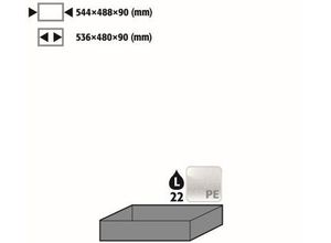 4250101148538 - Einlegewanne für asecos Sicherheitsschränke der Q30 Q90 und S90 Serie Polypropylen grau B 578 x T 500 x H 96 mm 23 l