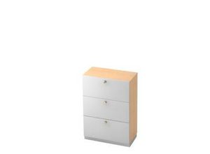 4032062111116 - HÃ¤ngeregistraturschrank 3 OH B 800 x T 420 mm Ahorn-Dekor silber
