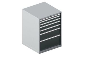 4051273682796 - Select Schubladenschrank WSK 54-36 Stahl 7 Schübe bis 75 kg B 1023 x T 725 x H 1000 mm weissaluminium anthrazitgrau