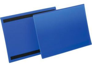 4005546109046 - Etiketten- und Kennzeichnungstaschen B 297 x 210 mm (A4 quer) 50 Stück blau