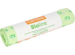 4001553060707 - DEISS Bioline Bioabfallsäcke Biofolie Ecovio natur B 700 x H 1100 120 Liter 250 Stück
