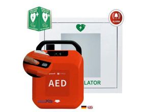 4260301057769 - Defibrillator MedX5 HeartSave Y für Innen manuelle Schockabgabe Sprachausgabe DE EN IP55 Metall-Wandkasten inkl Alarm ohne HLW-Feedback-Sensor