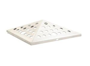 8713631708659 - V-Part Deckel für Ascher-Papierkorb Pyramide offen pyramidenförmig Edelstahl B 365 x T 345 x H 95 mm edelstahl