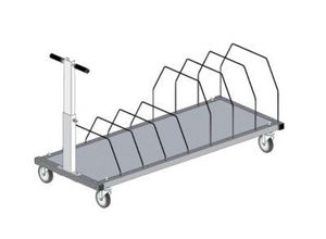 4030177003715 - Untertischmagazin für Pack- und Arbeitstisch Hüdig + Rocholz System 1600 2000 lang bis zu 160 Faltkartons B 1600 x T 600 x H 604 mm hellgrau