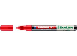 4057305072559 - Lackmarker 51 EcoLine Schreibfarbe Rot Rundspitze Strichstärke 1-2 mm mit Kappe wasserbasiert nachfüllbar 10 Stück