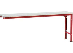 4045916151220 - AU81113003 Arbeits-Anbautisch UNIVERSAL Spezial mit Melaminplatte BxTxH = 2000 x 800 x 722-1022 mm Rubin-Rot