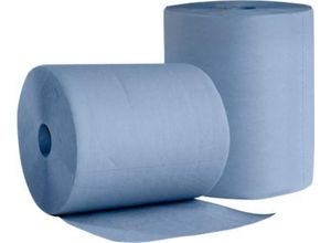 4004231707598 - WIPEX Putzpapier BlueTech universell einsetzbar 2-lagig Recyclingpapier blau 2 Rollen mit Kern-Ø 290 mm & 500 Tüchern Tuchformat 220 x 380 mm