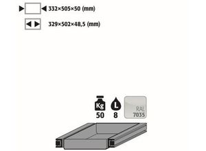 4250101187889 - Auszugswanne Entsorgung für asecos Sicherheitsschränke der S90 Serie Stahlblech lichtgrau B 332 x T 605 x H 50 mm 10 l bis 50 kg