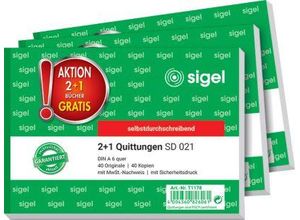 4004360826061 - 2+1 Aktion Quittungen mit Sicherheitsdruck - A6 quer 1 und 2 Blatt bedruckt SD MP 4004360826061 2 Stück