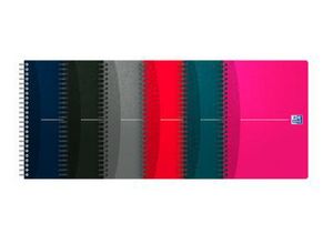 3020120364872 - OXFORD Office Essentials Notizbuch DIN A5 Kariert Spiralbindung Pappe Farbig sortiert 180 Seiten 5 Stück à 90 Blatt