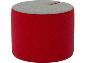 5901747148336 - NowyStyl Sitzpouf TriPly S modular Silvertex-Stoff ø 55 cm grau rot