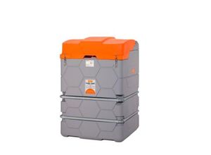 4052886329306 - Schmierstofftankanlage CUBE Outdoor Premium 230 V Elektropumpe 15 m Schlauch Klappdeckel 1500 l Volumen