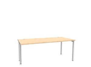 4250510840535 - Genius Schreibtisch MODENA FLEX Breite 1800 mm einseitig verkürzt Ahorn