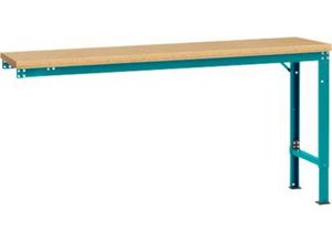 4045916157796 - AU80855021 Arbeits-Anbautisch UNIVERSAL Spezial mit Multiplexplatte BxTxH = 1750 x 800 x 722-1022 mm Wasserblau