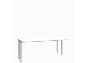 4250510843604 - Genius Schreibtisch MODENA FLEX 4-Fuß-Rechteckrohr beidseitig B 1800 mm weiß