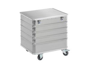4260257922425 - Gmöhling Gmbh - Alu-Kastenwagen glatte Oberfläche LxBxH 730x580x740 mm mit Deckel