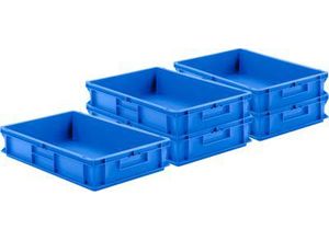 4251898827613 - Euro Box SSI Schäfer EF 6120 233 l Durchfassgriff Polypropylen blau 5 Stück
