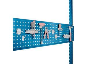 4045916048841 - Werkzeug-Lochplatte für Tischbreite 2000 mm f Serie Universal Profi lichtblau RAL 5012