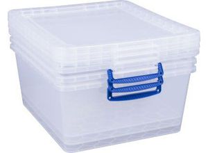 5060456652265 - Really Useful Boxes Aufbewahrungsboxen transparent mit Deckel 175L 3 Stück