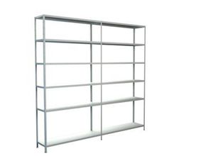 4004514122490 - Steckregal Stecksystem Grund- und Anbauregal Regale Metall weiß 2300x2400x350 mm 12 Böden Gr B H T 240 cm x 230 cm x 35 cm weiß Werkstatt-Regale