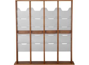 8698473819131 - Update Display Boden-Prospektständer WoodMagazine 40 x DIN A4 doppelseitig Buchenholz Acrylglas freistehend Buche