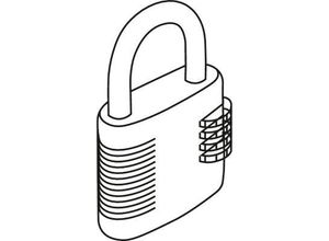 4067521637753 - Zahlencode-Vorhangschloss 4-stellig gehärteter Stahlbügel silber
