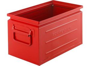 8697837516310 - Select Stapelbox Volumen 134 l 80 kg Faltgriffe L 375 x B 207 x H 201 mm Stahlblech rot RAL 3000
