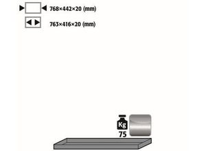4250101138942 - Fachboden Standard für asecos Sicherheitsschränke der UB90 Serie Edelstahl 14301 B 768 x T 422 x H 20 mm bis 30 kg