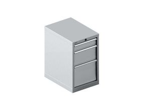 4051273648495 - Schäfer Shop Select Schubladenschrank 18-27 3 Schübe (H 100 200 300mm) bis 75 kg B 411 x T 572 x H 700 mm weißaluminium weißaluminium