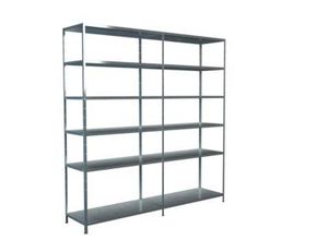 4004514123114 - Steckregal Stecksystem Grund- und Anbauregal Regale Metall verzinkt 2300x2200x500 mm 12 Böden Gr B H T 220 cm x 230 cm x 50 cm silberfarben Werkstatt-Regale