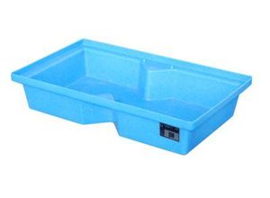 4052462053502 - Polyethylen-Kleingebindewanne BxTxH 600x1000x200 mm blau Auffangvolumen 60 l Gewicht 10 kg