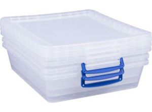 5060456652258 - Really Useful Boxes Aufbewahrungsboxen transparent mit Deckel 105L 3 Stück