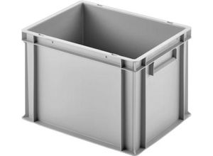 4026698003471 - Ringoplast Kunststoffkasten Serie Unista M280 geschlossene Griffmulde verrippter Boden L 400 x B 300 x H 280 mm grau