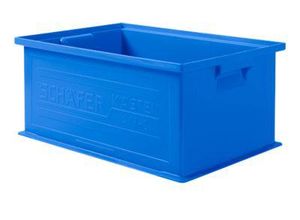4052939494845 - Stapelkasten SSI Schäfer 14 6-2 Volumen 21 l bis 30 kg mit Griffmulde L 465 x B 314 x H 198 mm Polypropylen blau