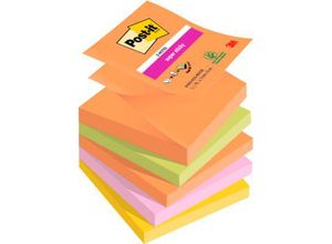 4054596924239 - Haftnotizen 7100258789 Z-Notes Boost 76x76mm vitalorange limonengrün tropicalpink ultragelb quadratisch 4054596924239 Post-i 5 Stück