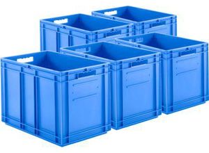 4251898827644 - Euro Box SSI Schäfer EF 6420 838 l Durchfassgriff Polypropylen blau 5 Stück