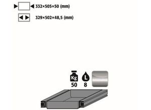 4250101138515 - Auszugswanne Entsorgung für asecos Sicherheitsschränke der Q30 Q90 S90 und K90 Serie Edelstahl 14301 B 332 x T 505 x H 50 mm 75 l bis 50 kg