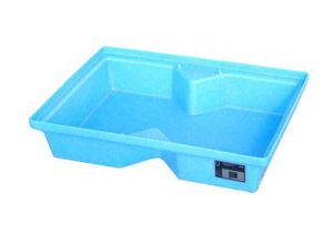 4052462053496 - Polyethylen-Kleingebindewanne BxTxH 600x800x170 mm blau Auffangvolumen 40 l Gewicht 7 kg