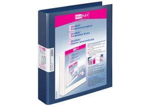 4000225414756 - Präsentationsringbuch VELODUR® 4147150 A4 2 Ringe 30mm Ring-Ø Pappe PP-Folie 2 Außentaschen blau 4000225414756 Veloflex