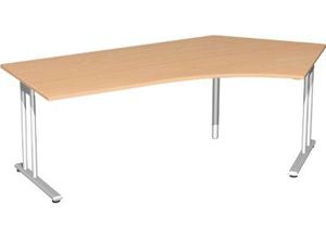 4038933430331 - Winkelschreibtisch 135° PALENQUE C-Fuß manuelle Höhenverstellung Winkel rechts B 2165 x T