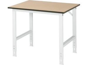 4040376888099 - Arbeitstisch höhenverstellbar Gestell 60 x 30 mm MDF-Platte BxT 1000 x 800 mm lichtgrau RAU