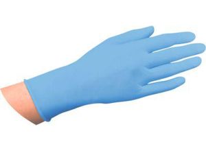 4250478406736 - Einmalhandschuhe Medi-Inn® PS Latex Blue Grip für links rechts puderfrei nicht steril lebensmittelgeeignet Größe M Naturlatex blau 100 Stück