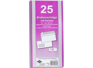 4003928228262 - Briefumschlag Briefumschlag 30002411 Din Lang mit Fenster haftklebend 80g weiß 4003928228262 25 Stück