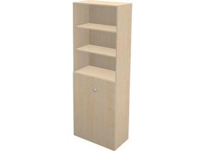 4251898807028 - Genius Regal-Schrank-Kombination TETRIS WALL 6 Ordnerhöhen B 800 x T 440 x H 2250 mm Ahorn-Dekor