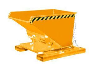 4052462052529 - Kippbehälter Typ 3S 300 für Stapler Tragfähigkeit 750 kg mit 3-seitiger Kippfunktion orange RAL 2000