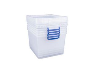 5060456651954 - Really Useful Boxes Aufbewahrungsboxen transparent mit Deckel 335L 5 Stück
