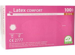 4250478435699 - Einmalhandschuhe Medi-Inn® PS Latex Comfort für links & rechts puderfrei nicht steril lebensmittelgeeignet Größe XL Naturlatex weiß 100 Stück