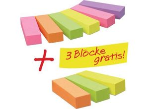 4046719870783 - Post-it® Page Marker 6x 100 Blatt + 3 gratis - 15 x 50 mm - violett neongrün neongelb neonpink neonorange
